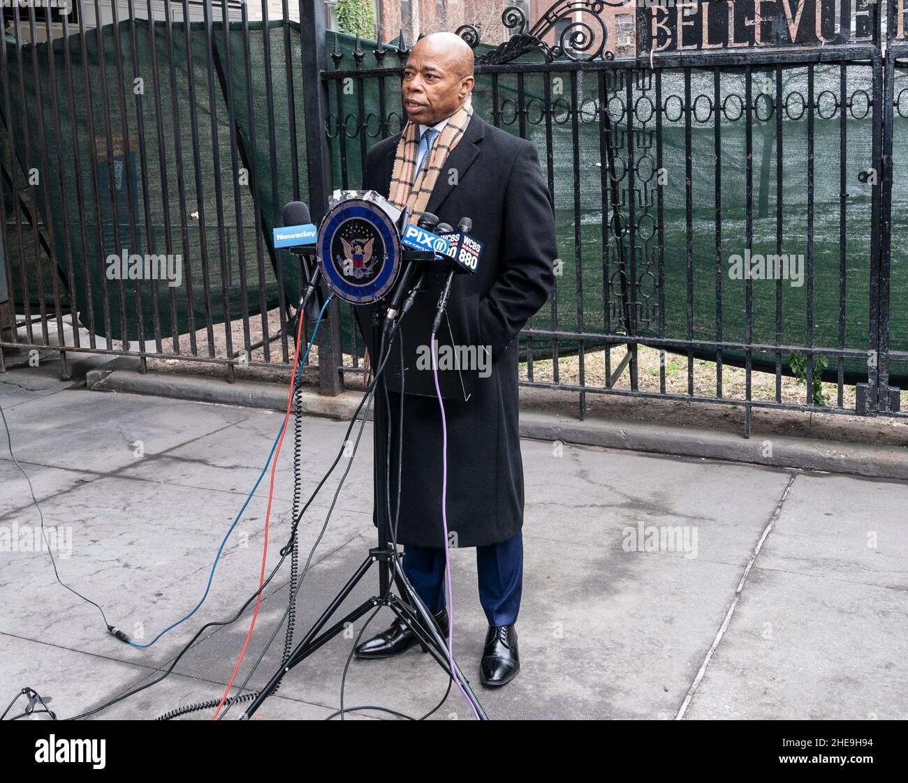 New York, NY - January 9, 2022: Mayor Eric Adams speaks during press ...