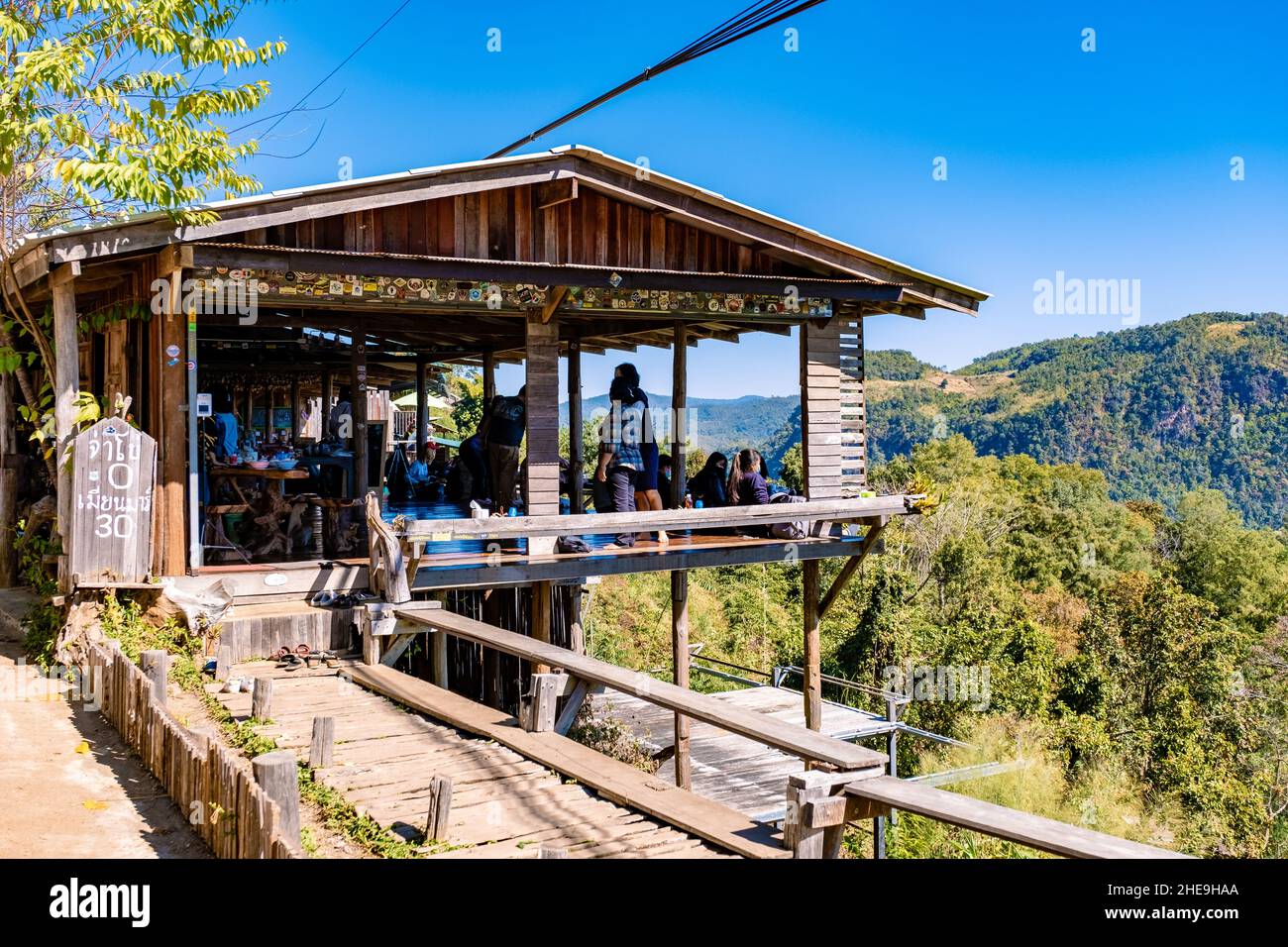 Mae Hong Son Thailand January 2022, Ban Jabo Noodle house, Ban Jabo ...