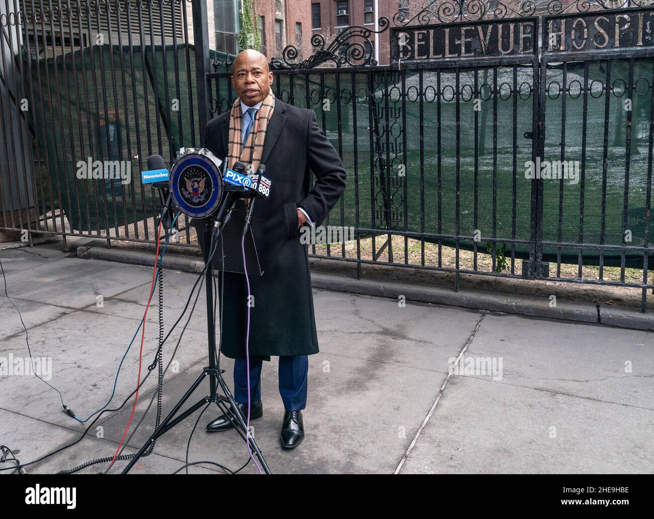 New York, NY - January 9, 2022: Mayor Eric Adams speaks during press ...