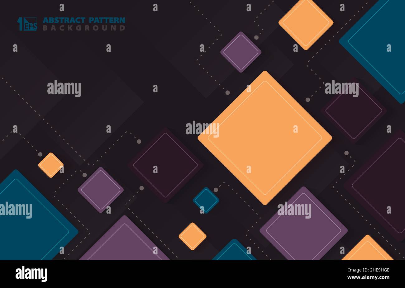 Abstract square geometric pattern design artwork decorative. Overlapping of minimal style ...