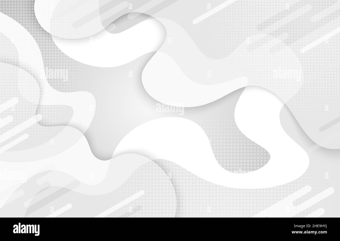 Abstract gradient white style of geometric liquid template overlapping ...