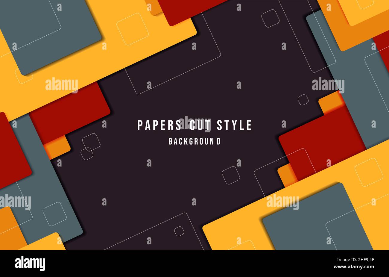 Abstract Square Geometric Overlapping Design Template Artwork Design Decorative Overlapping