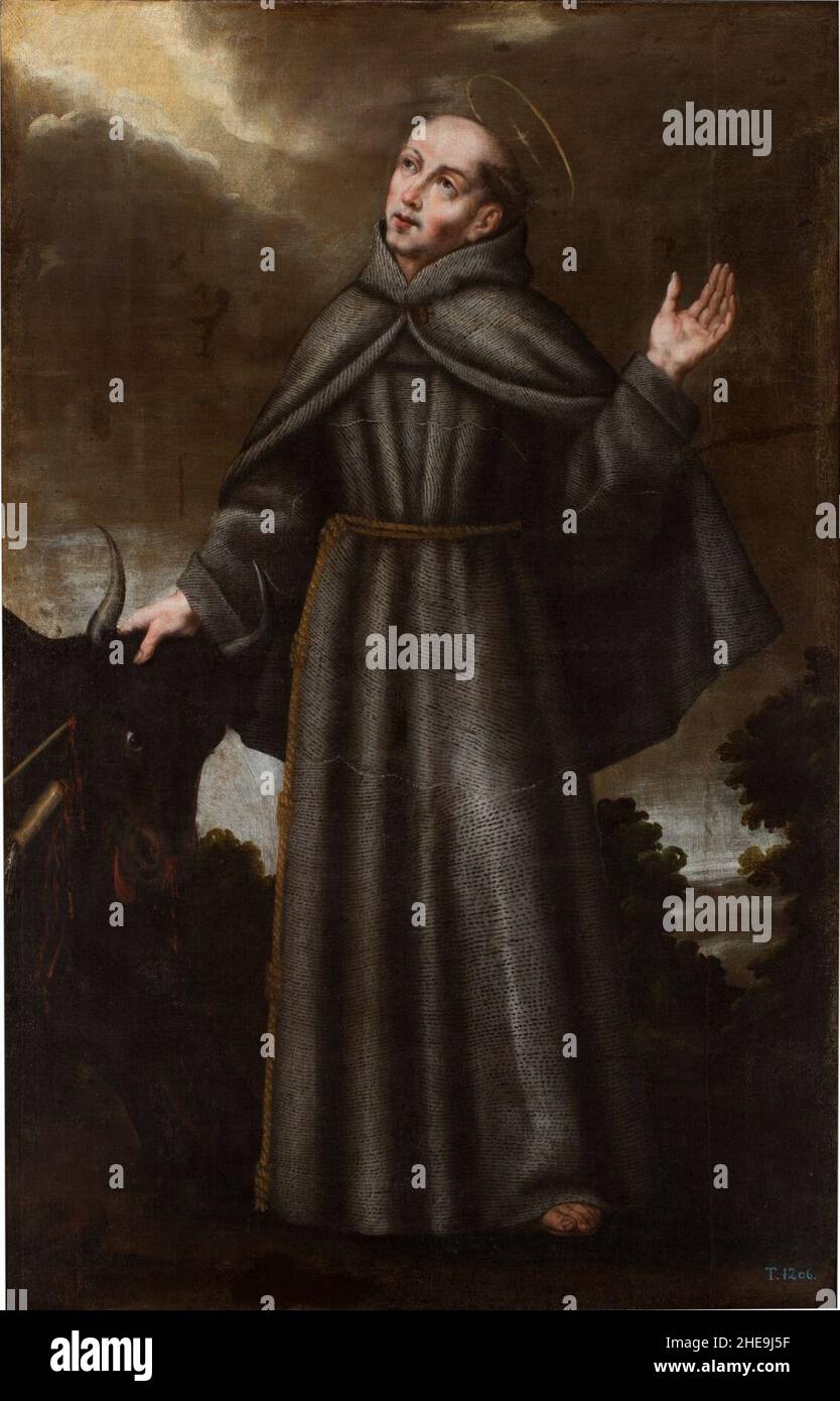 San Pedro Regalado, obra anónima del siglo XVII Stock Photo - Alamy