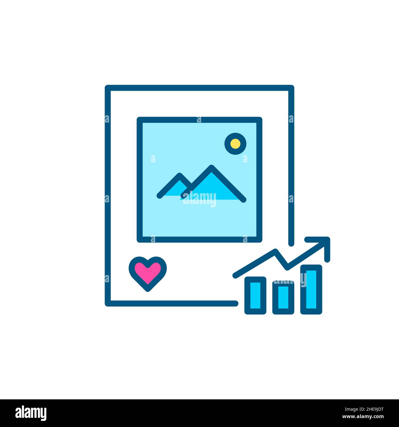 Popular trending picture in social media. Pixel perfect, editable ...