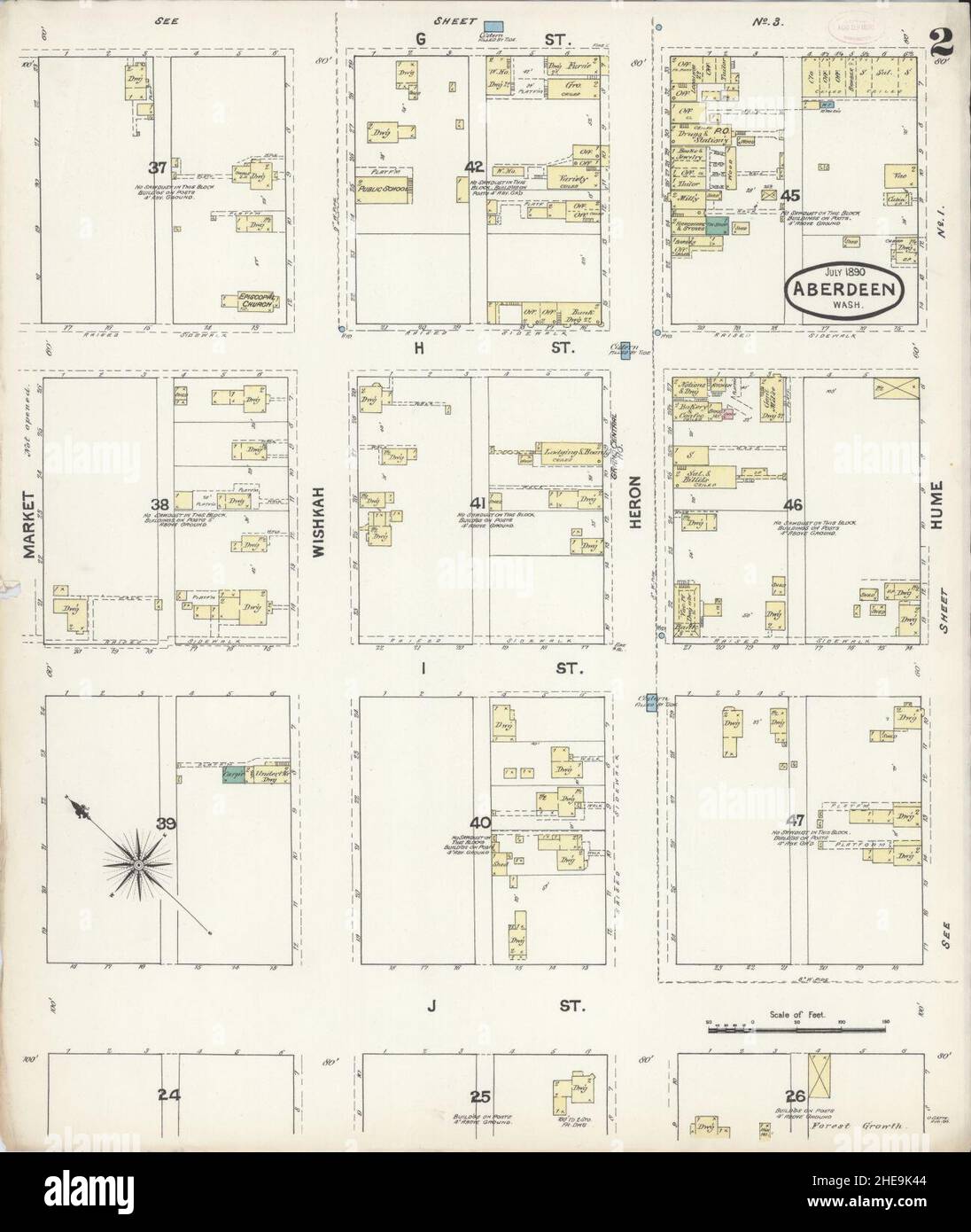 Map of aberdeen washington hi-res stock photography and images - Alamy