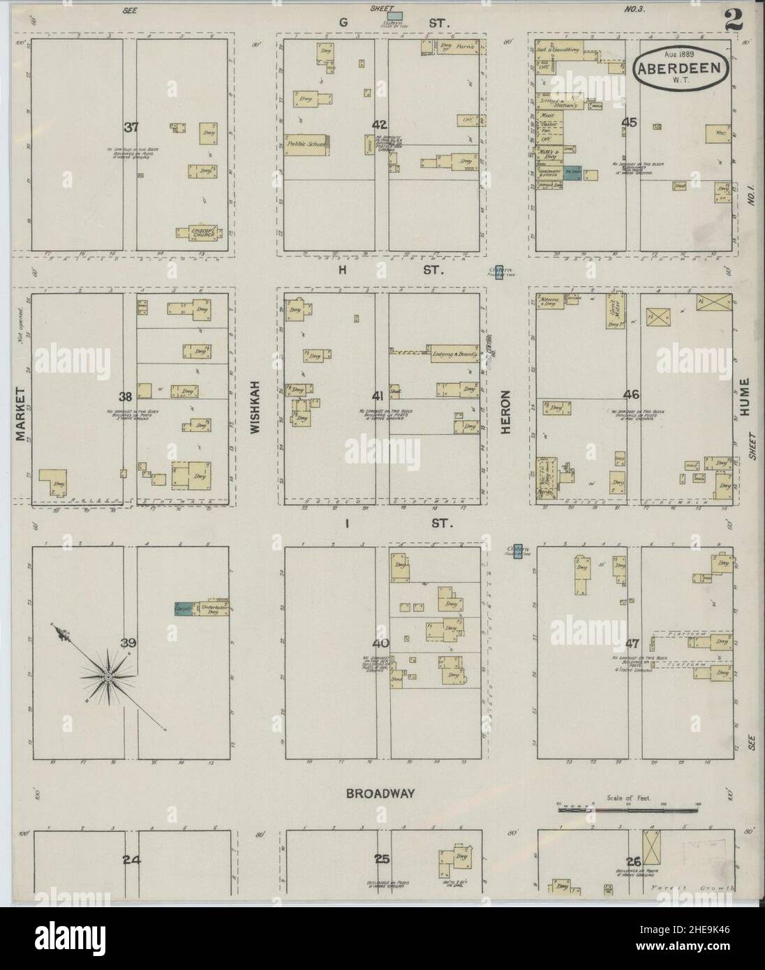 Map of aberdeen washington hi-res stock photography and images - Alamy