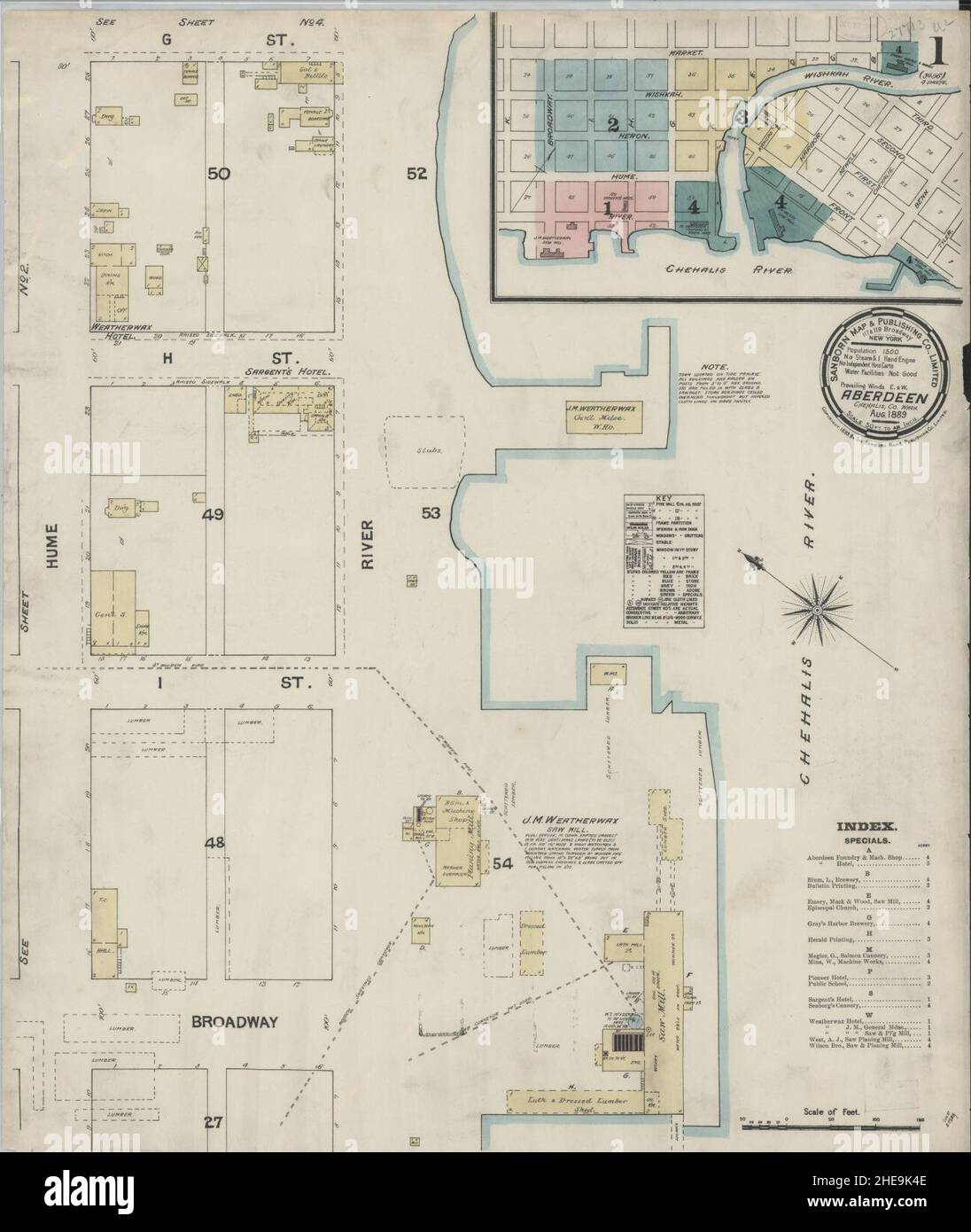 Aberdeen Washington Map