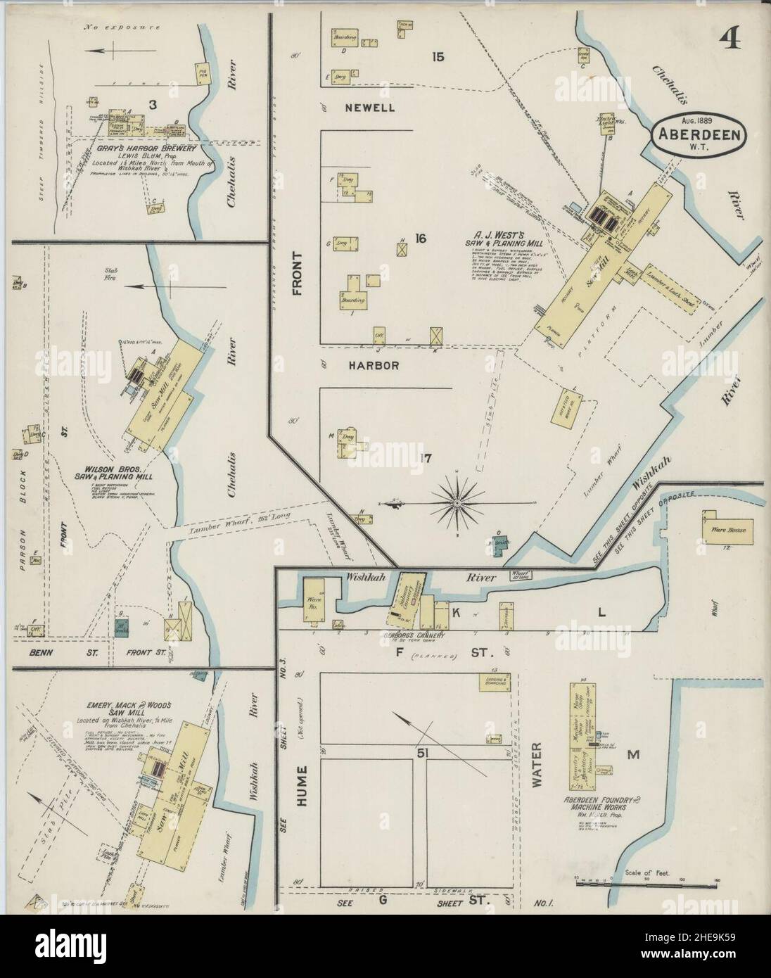 Aberdeen Washington Map