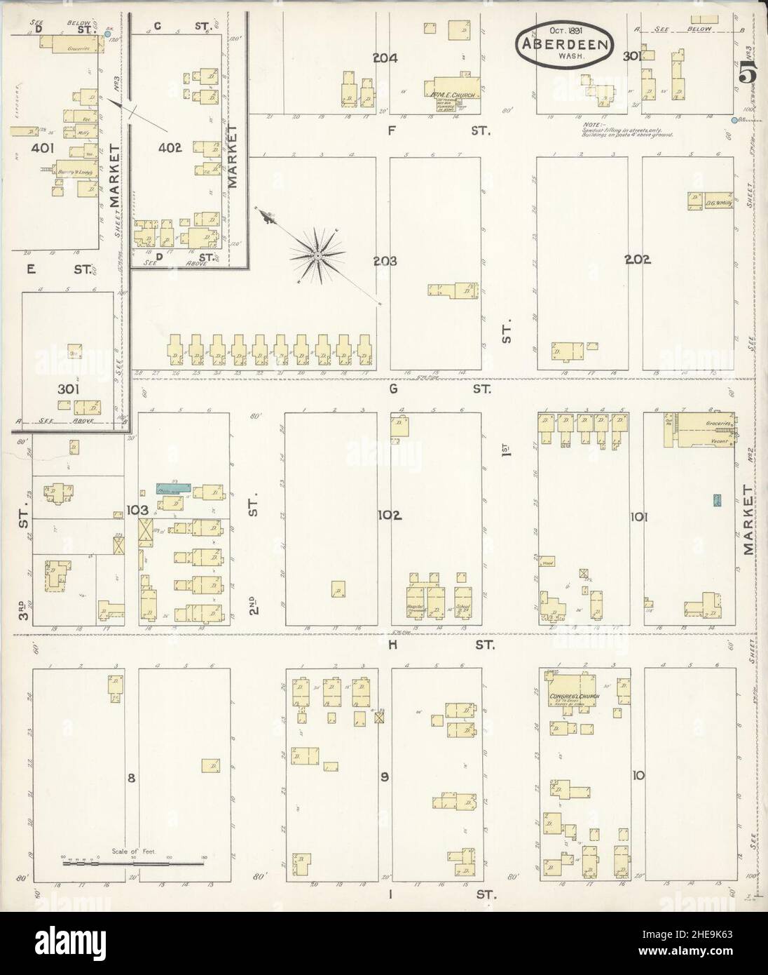 Map of aberdeen washington hi-res stock photography and images - Alamy