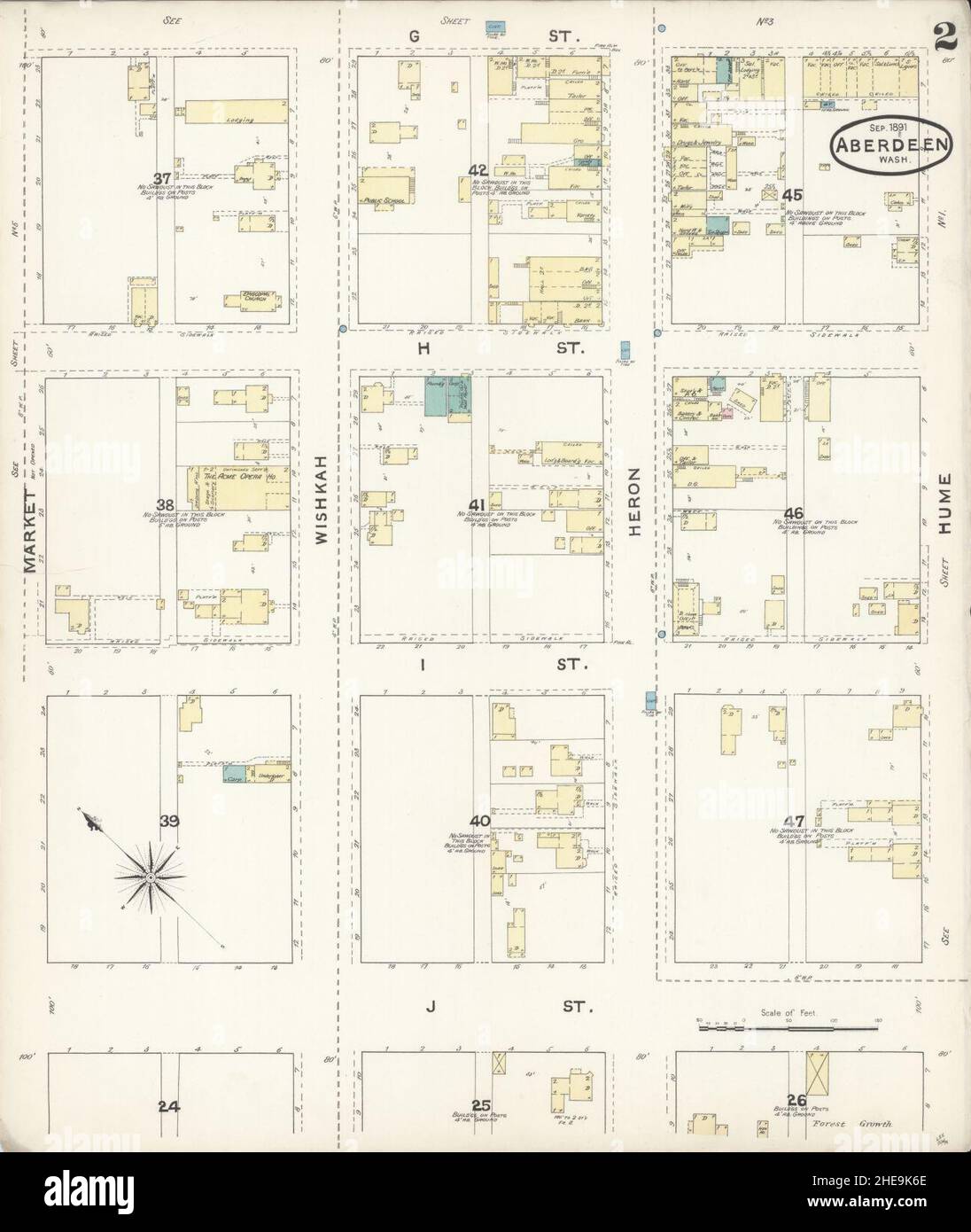 Map of aberdeen washington hi-res stock photography and images - Alamy