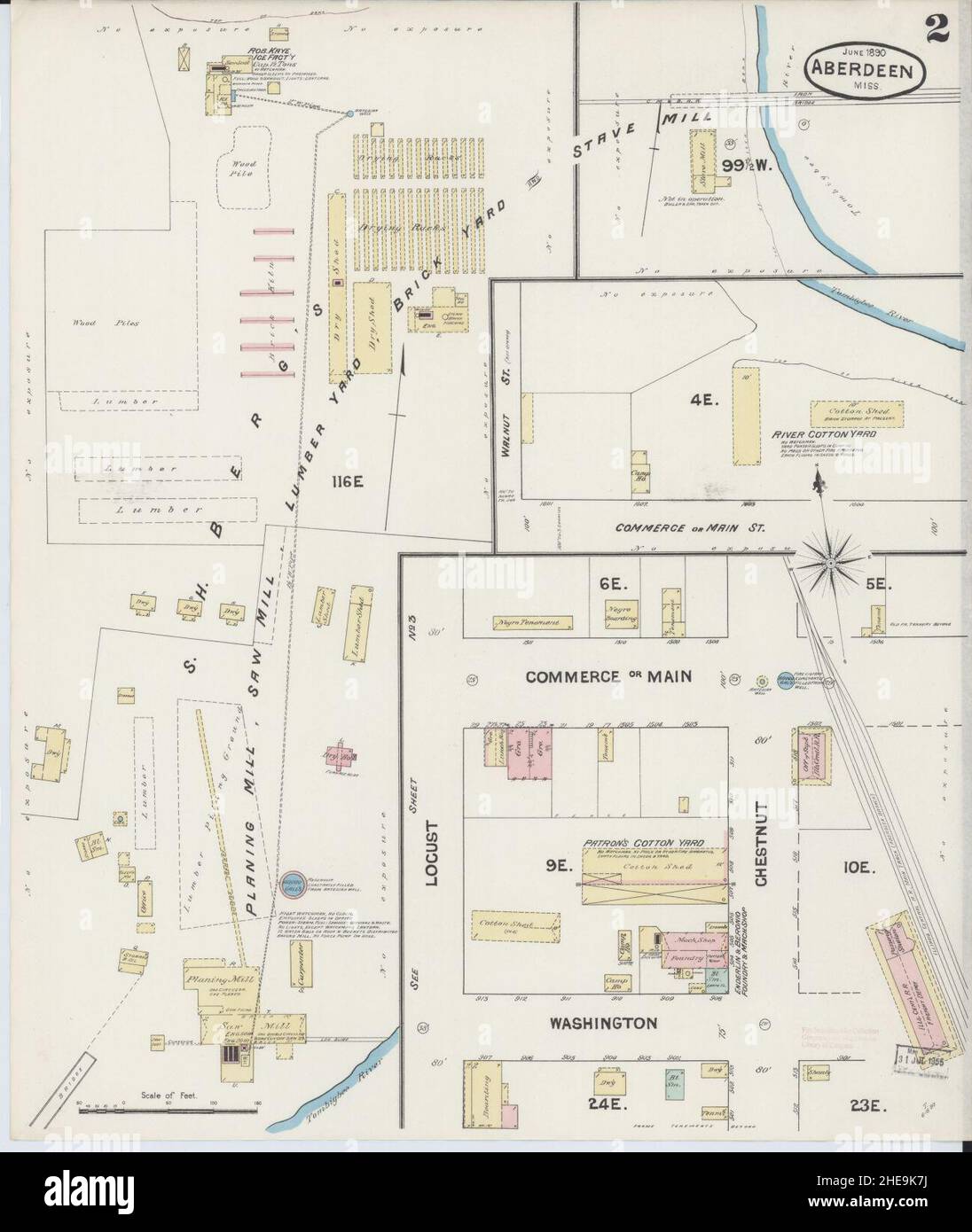 Map of aberdeen mississippi hi-res stock photography and images - Alamy