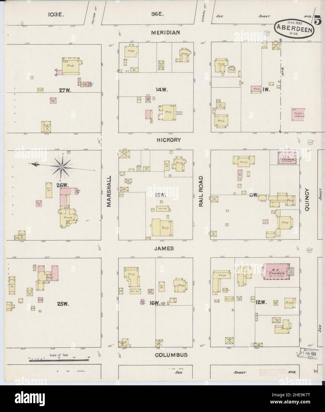 Map of aberdeen mississippi hi-res stock photography and images - Alamy