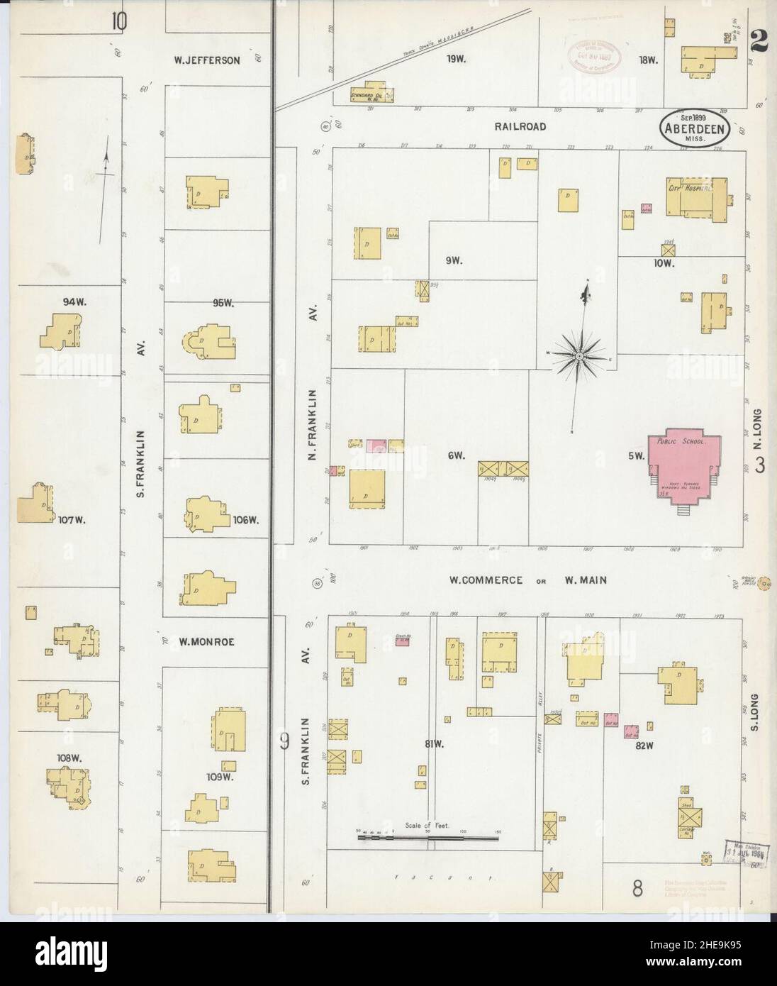 Map of aberdeen mississippi hi-res stock photography and images - Alamy
