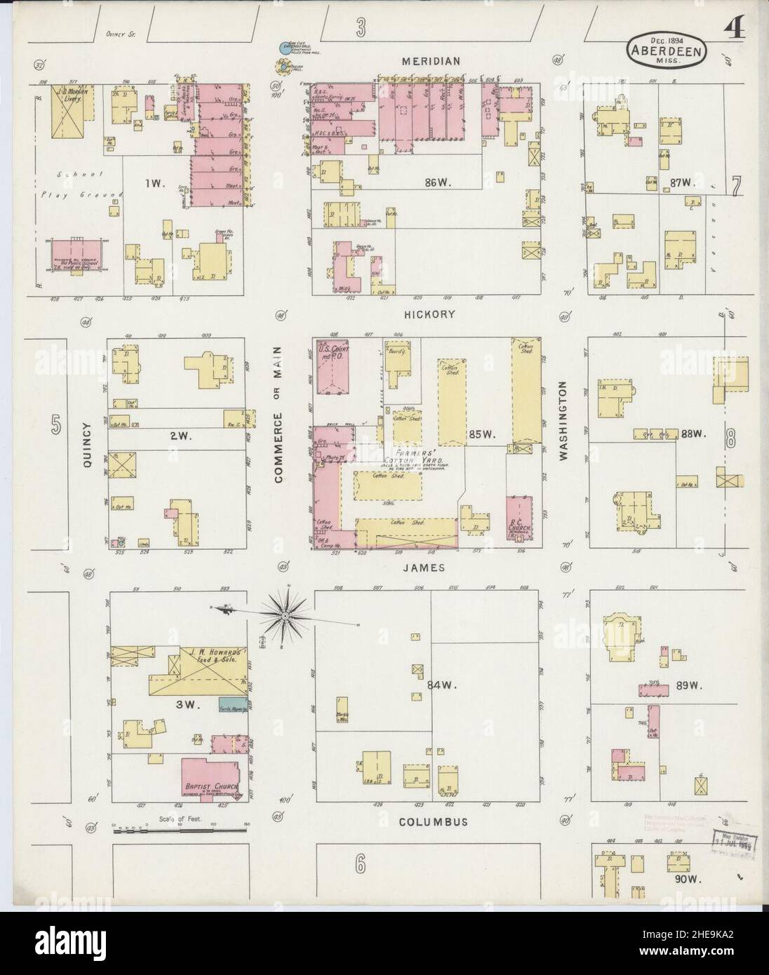 Map of aberdeen mississippi hi-res stock photography and images - Alamy