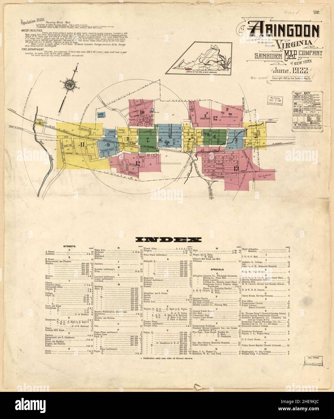 Abingdon virginia map hi-res stock photography and images - Alamy