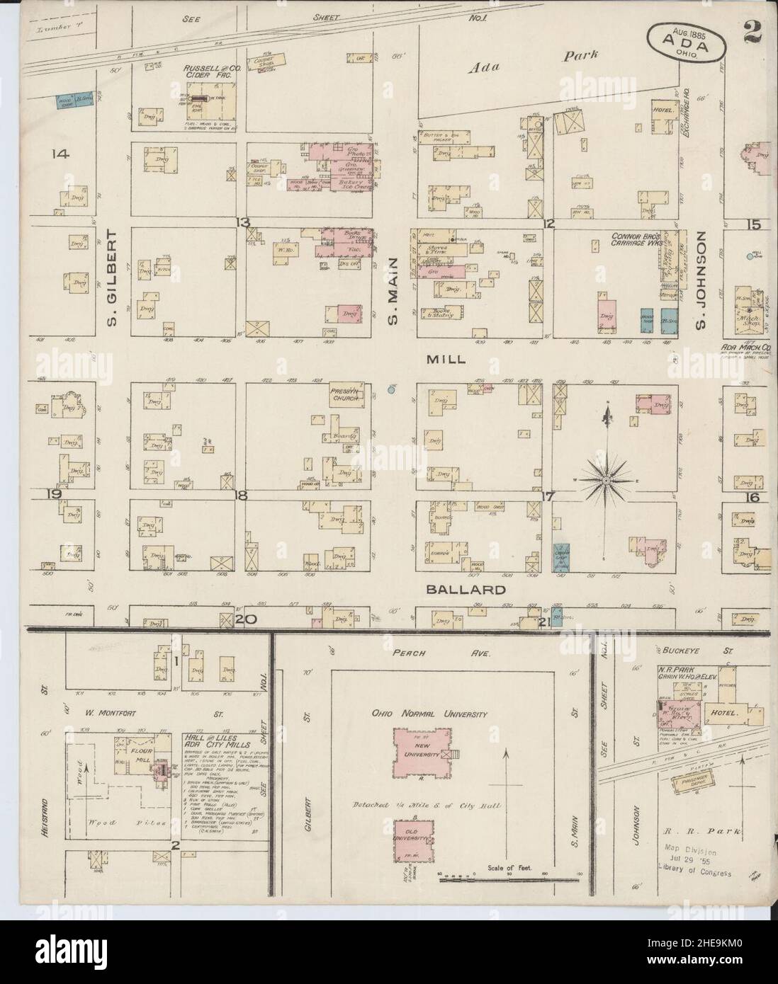 Map of ada ohio hi-res stock photography and images - Alamy