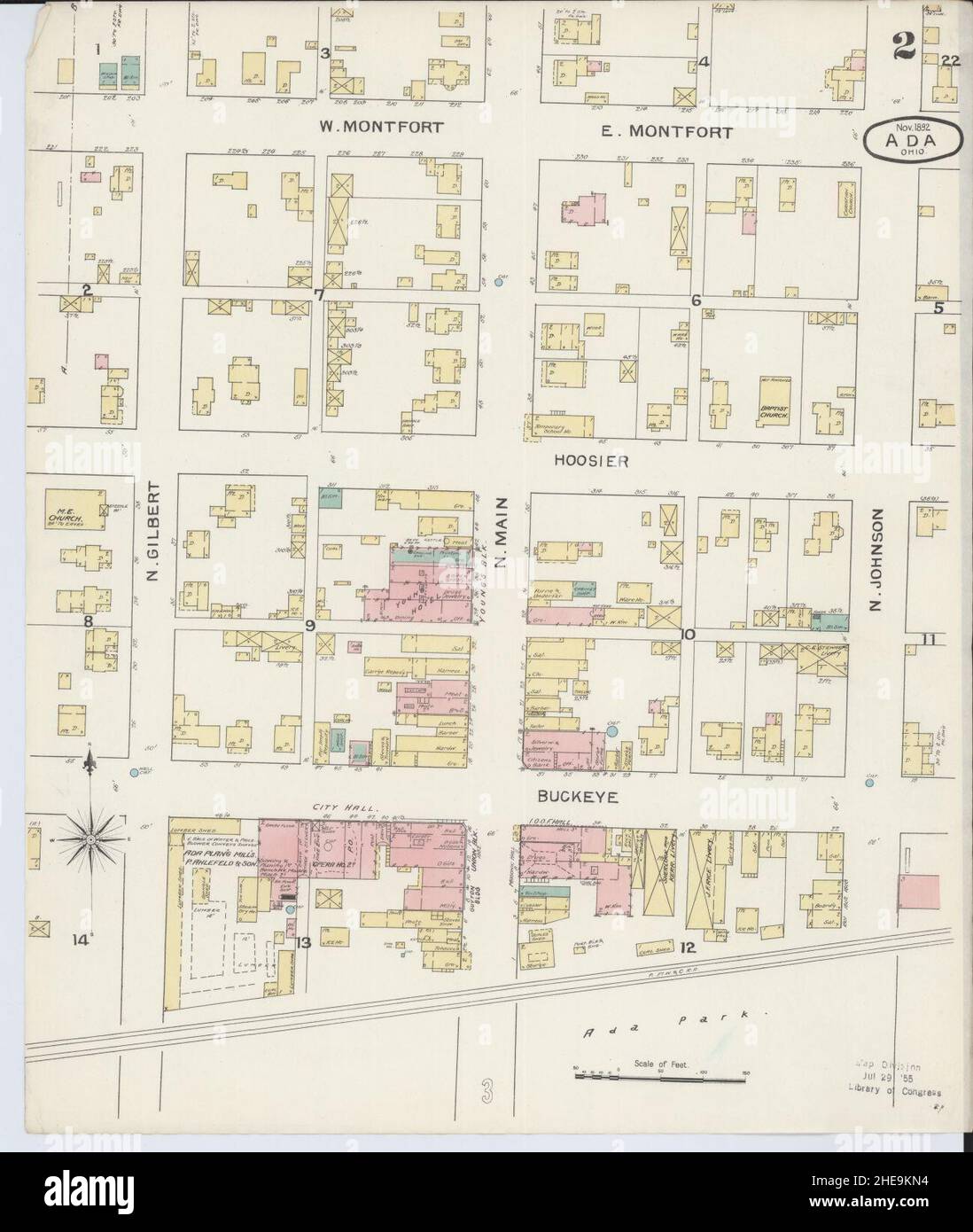 Ada ohio map hi-res stock photography and images - Alamy