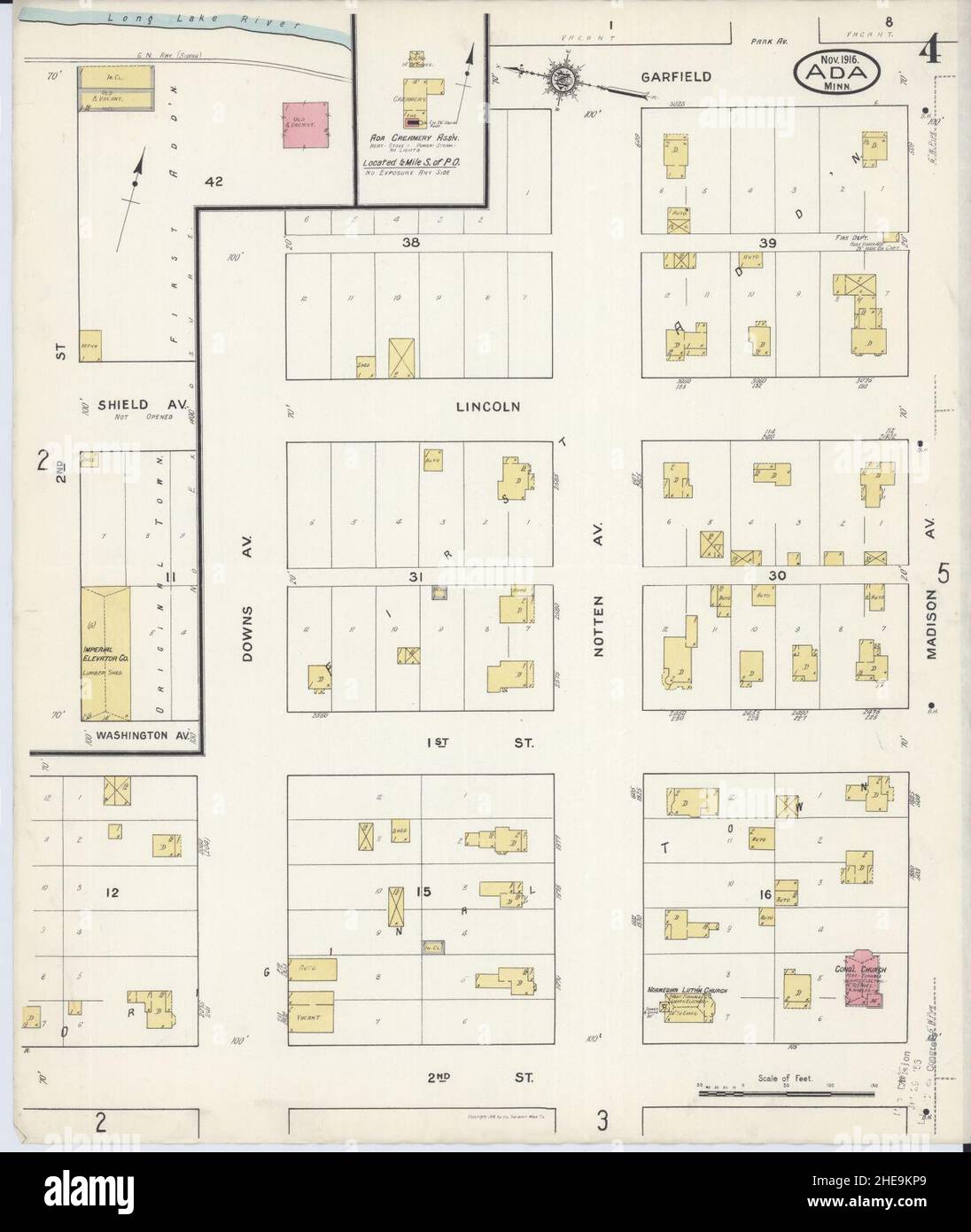 Map of ada minnesota hi-res stock photography and images - Alamy