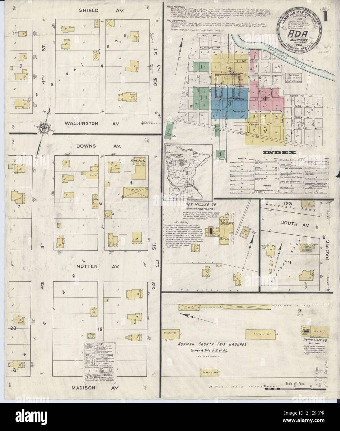 Ada minnesota map hi-res stock photography and images - Alamy
