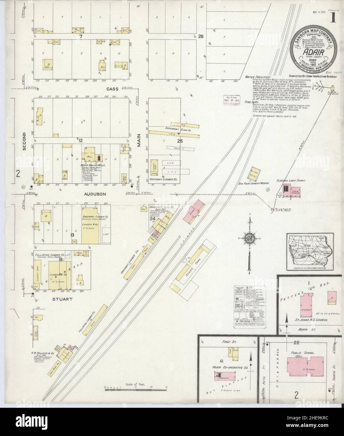 Map of adair hi-res stock photography and images - Alamy