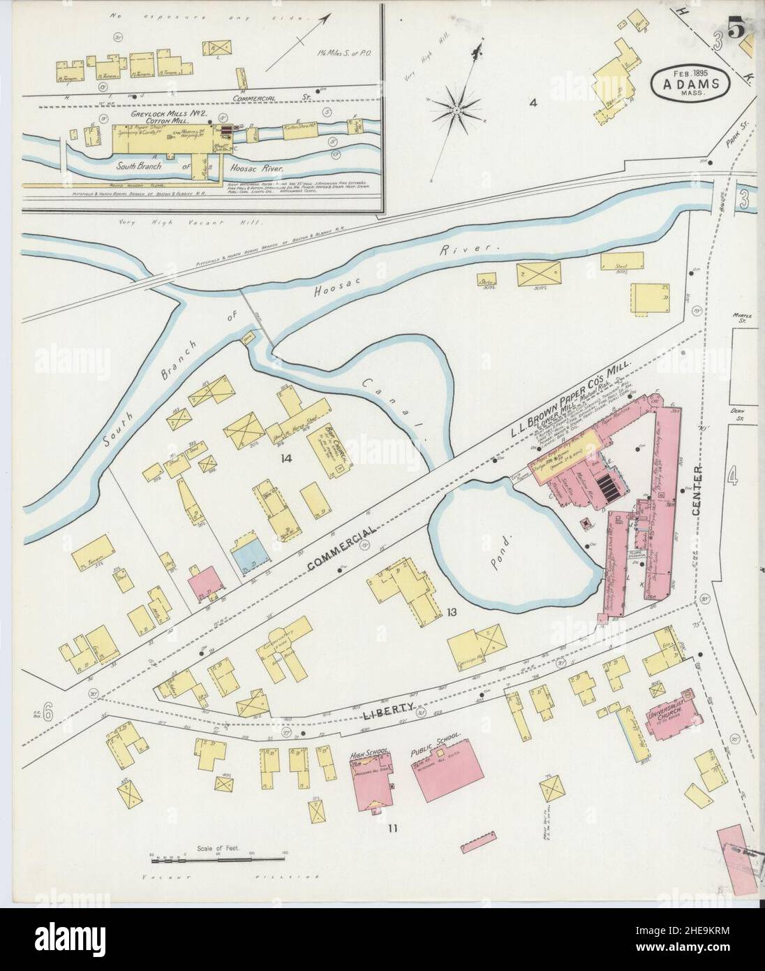 Adams massachusetts map hi-res stock photography and images - Alamy