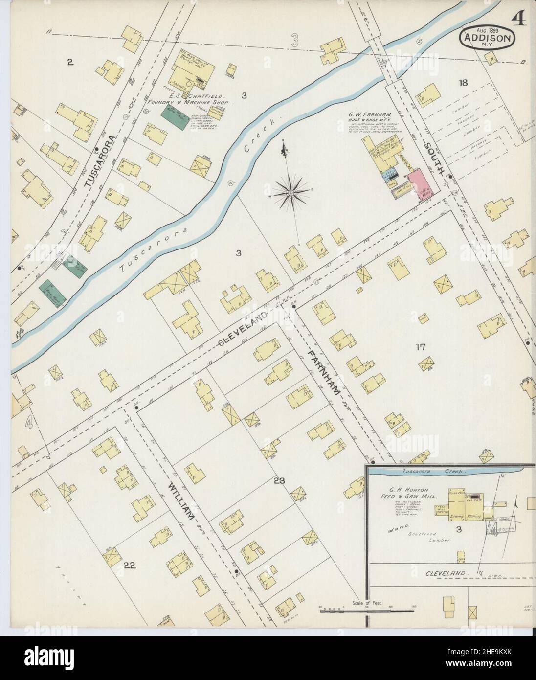 Map of addison new york hi-res stock photography and images - Alamy