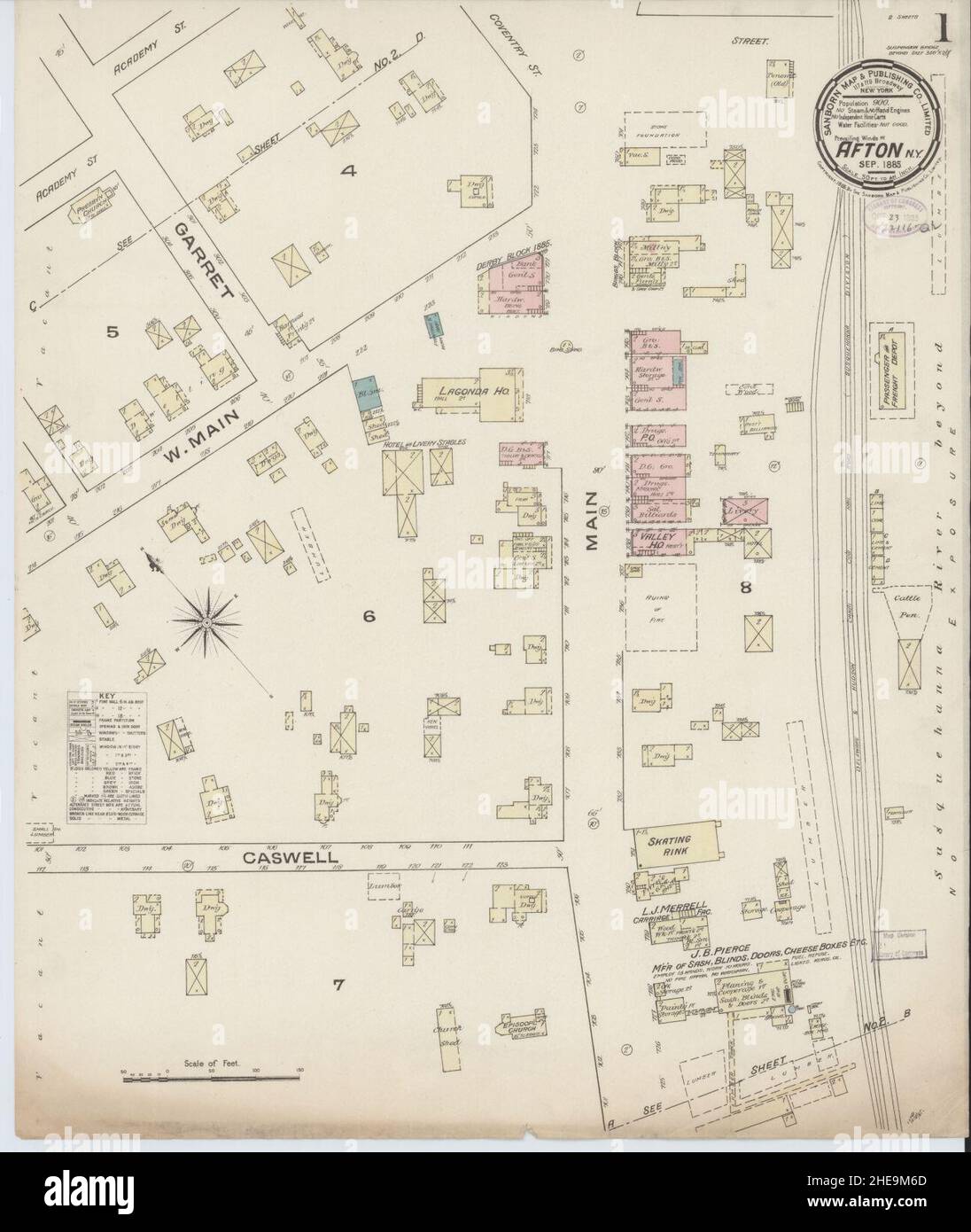 Afton map hi-res stock photography and images - Alamy