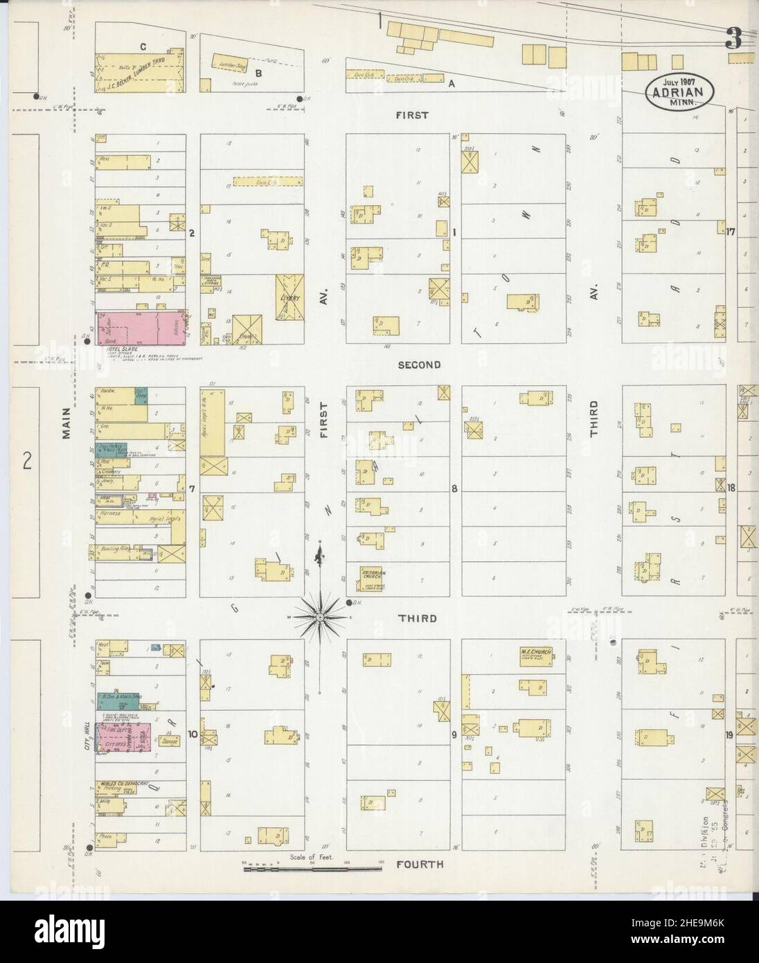 Map of adrian minnesota hi-res stock photography and images - Alamy