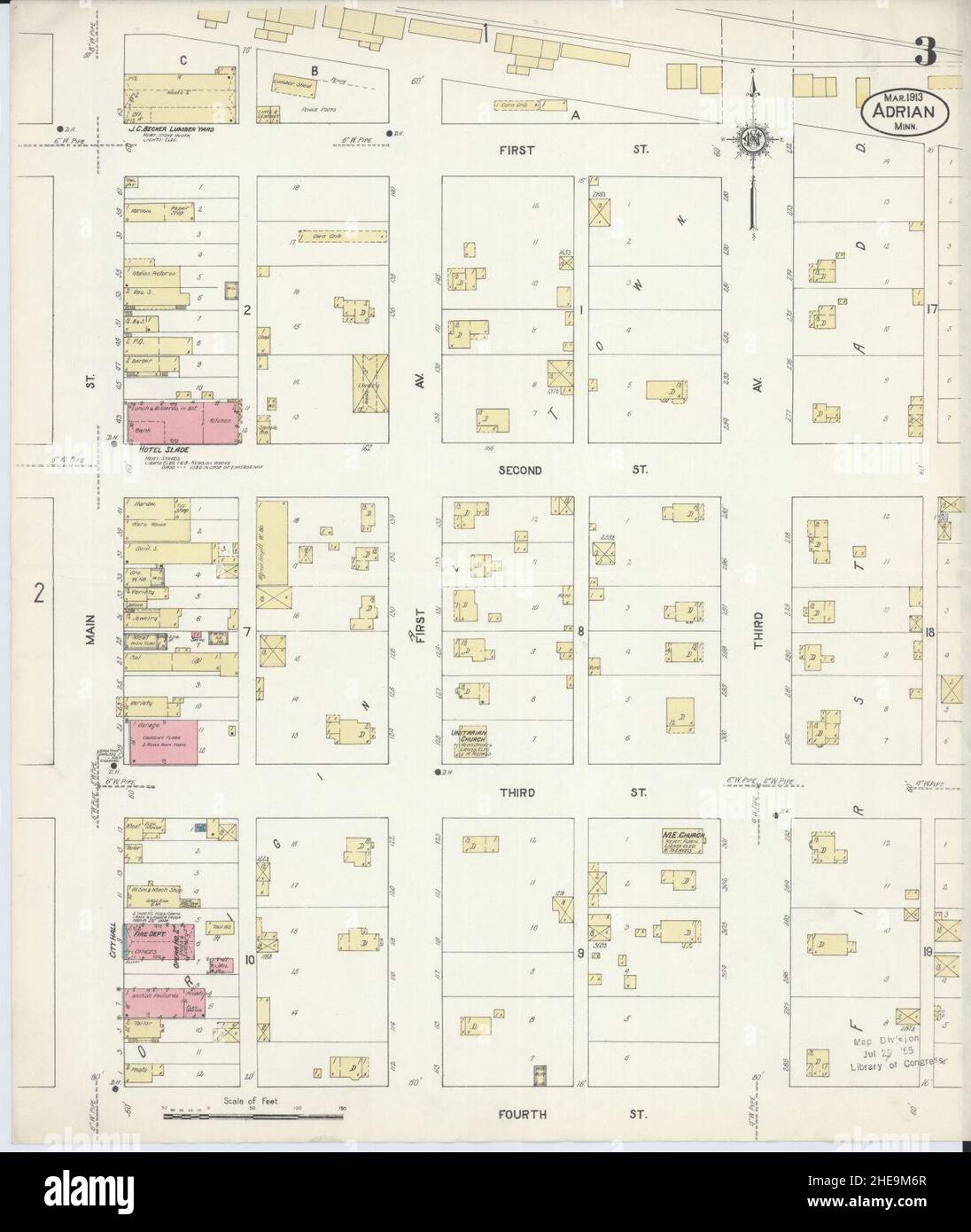 Map of adrian minnesota hi-res stock photography and images - Alamy
