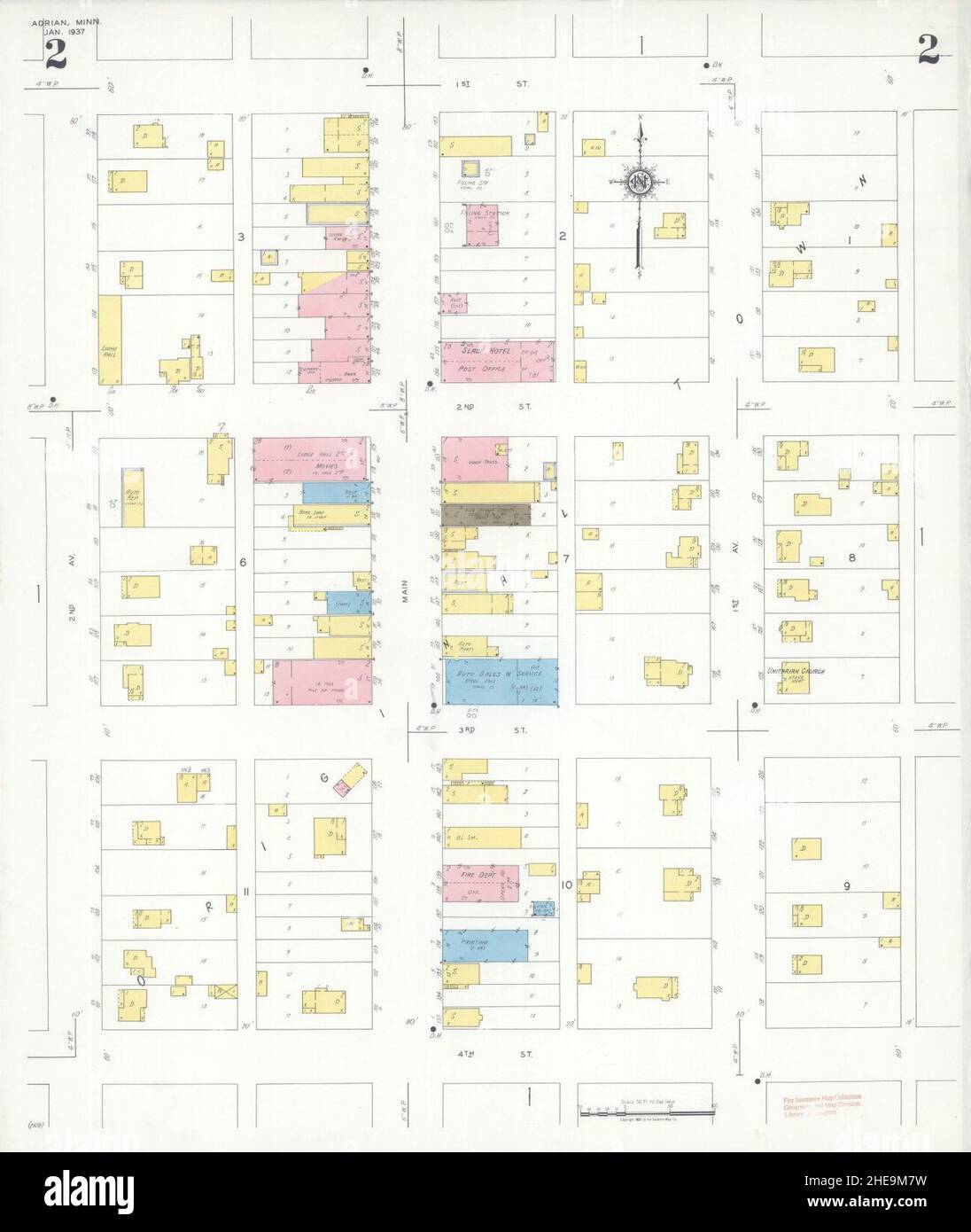 Map of adrian minnesota hi-res stock photography and images - Alamy