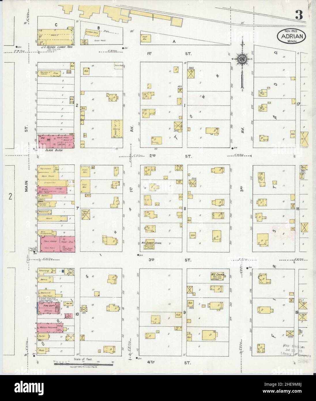 Map of adrian minnesota hi-res stock photography and images - Alamy