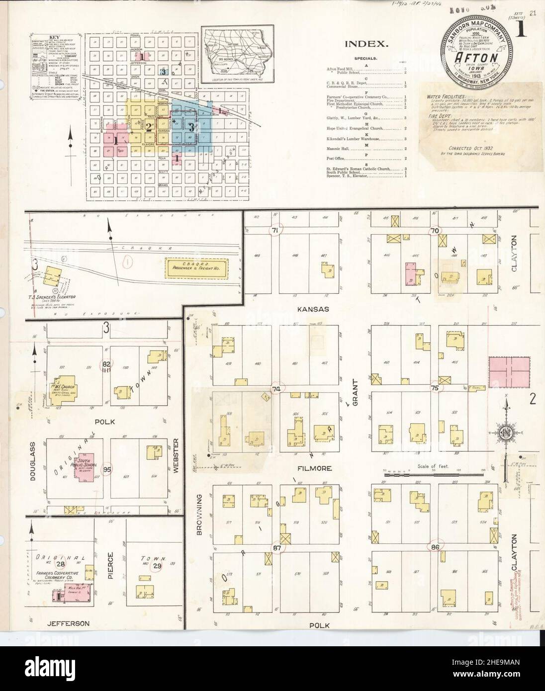 Afton map hi-res stock photography and images - Alamy