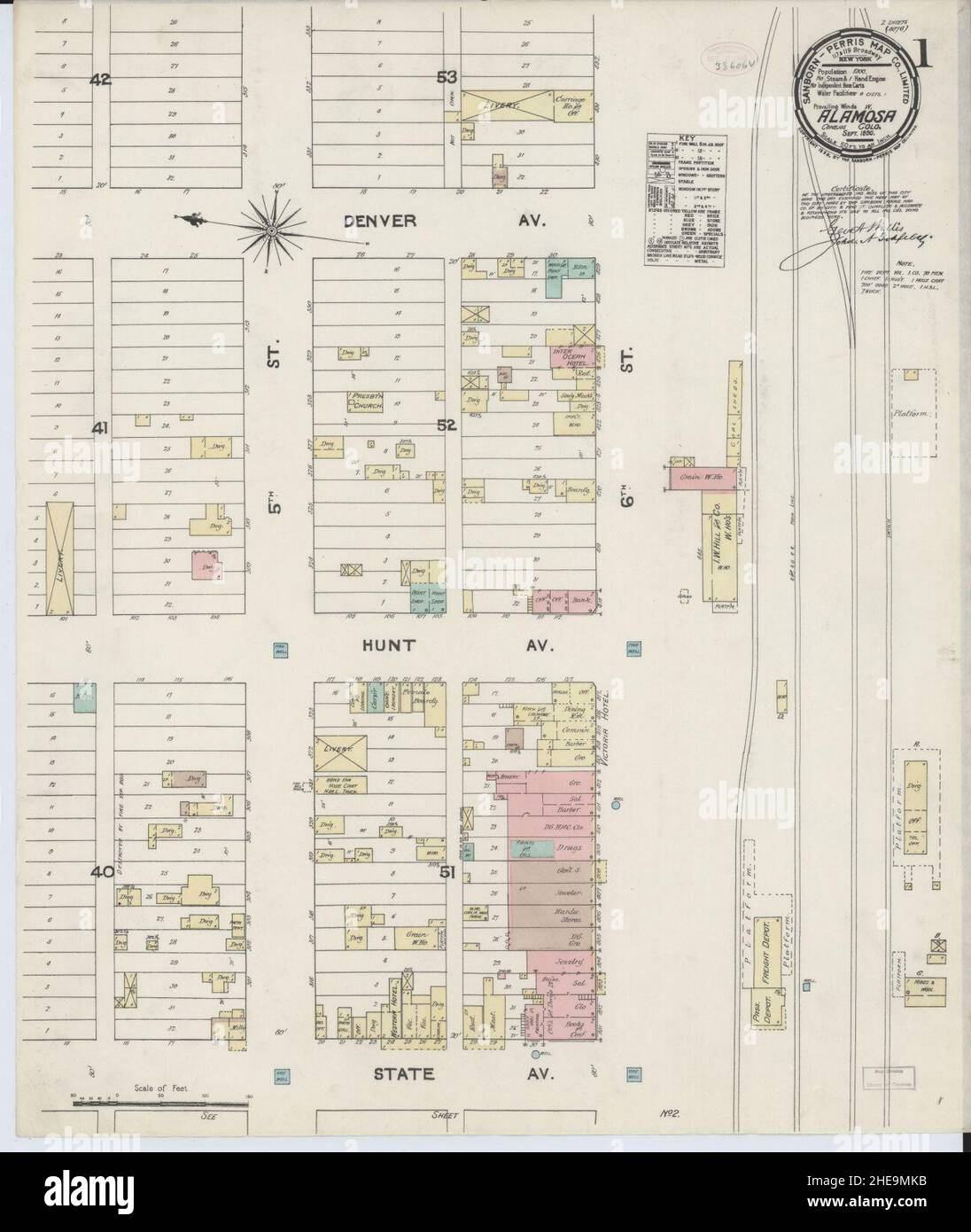 Alamosa map hi-res stock photography and images - Alamy