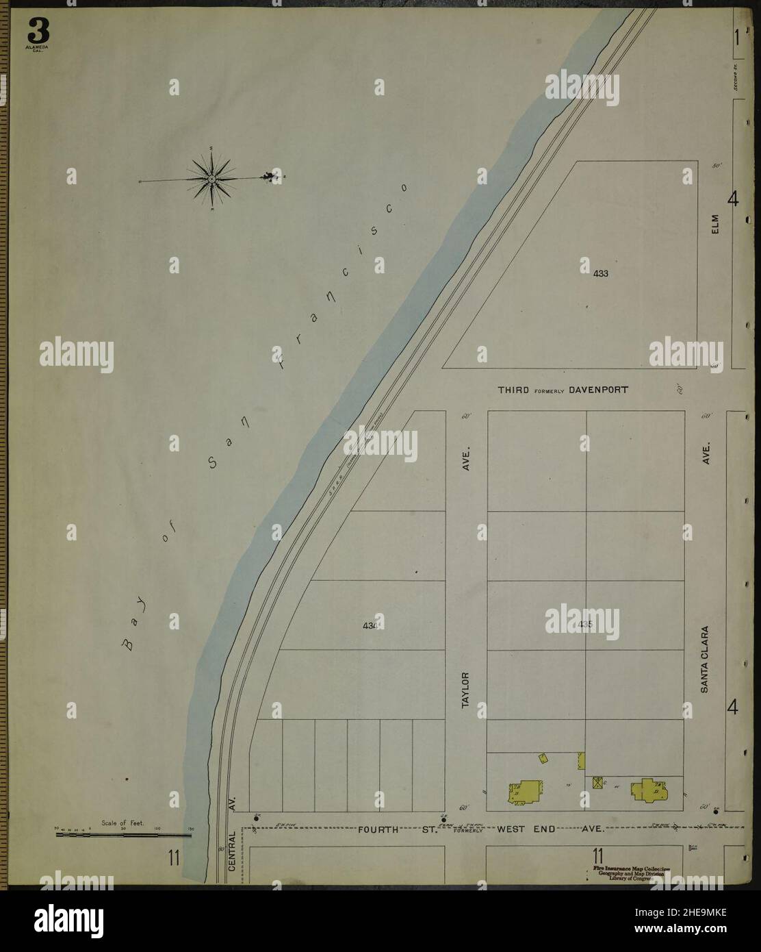 Vintage map of alameda hi-res stock photography and images - Alamy