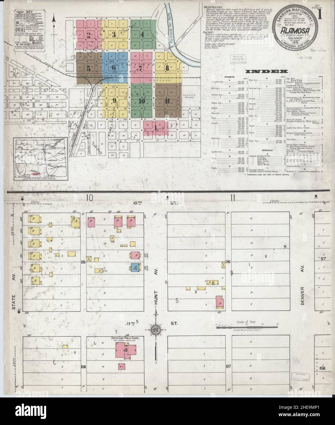 Alamosa map hi-res stock photography and images - Alamy