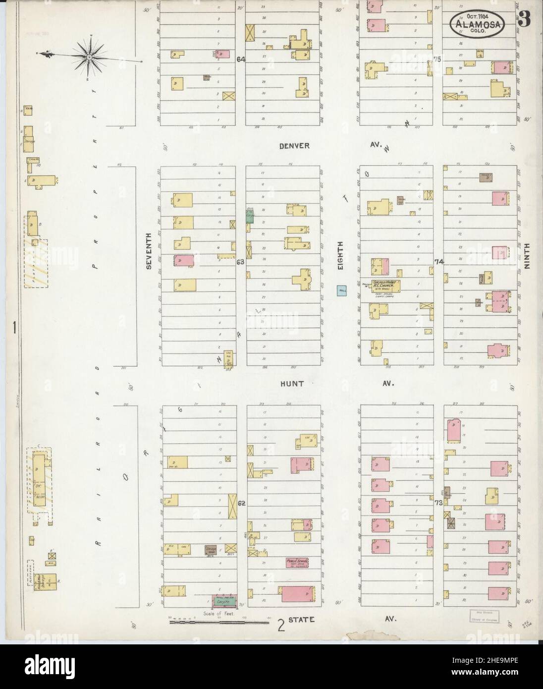 Alamosa map hi-res stock photography and images - Alamy