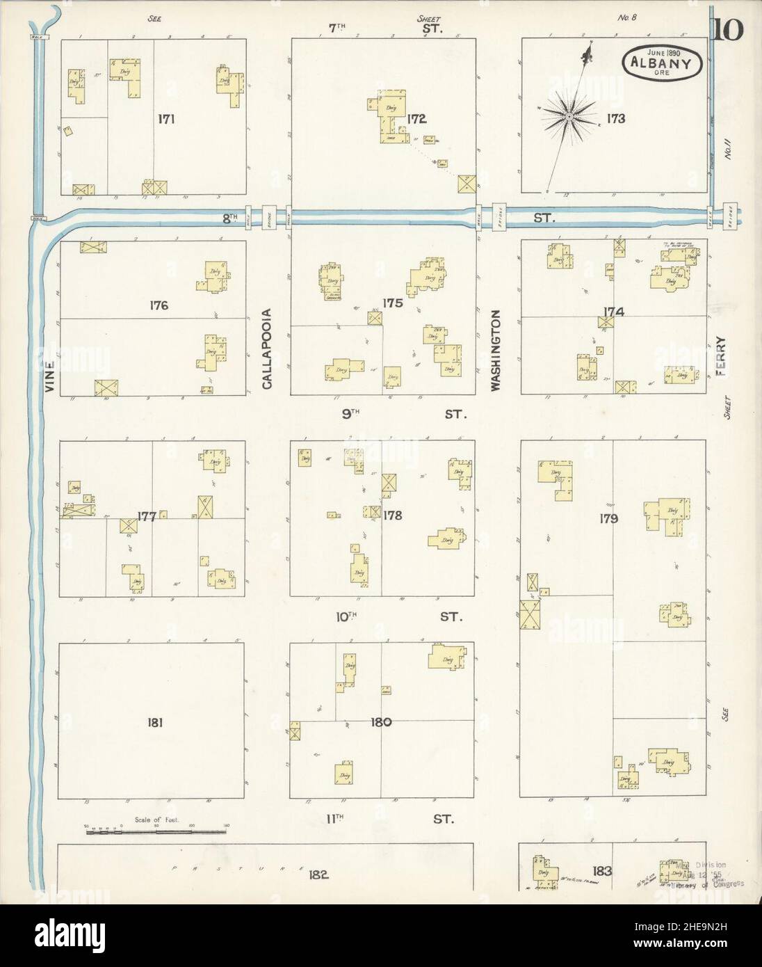 Map of albany oregon hi-res stock photography and images - Alamy