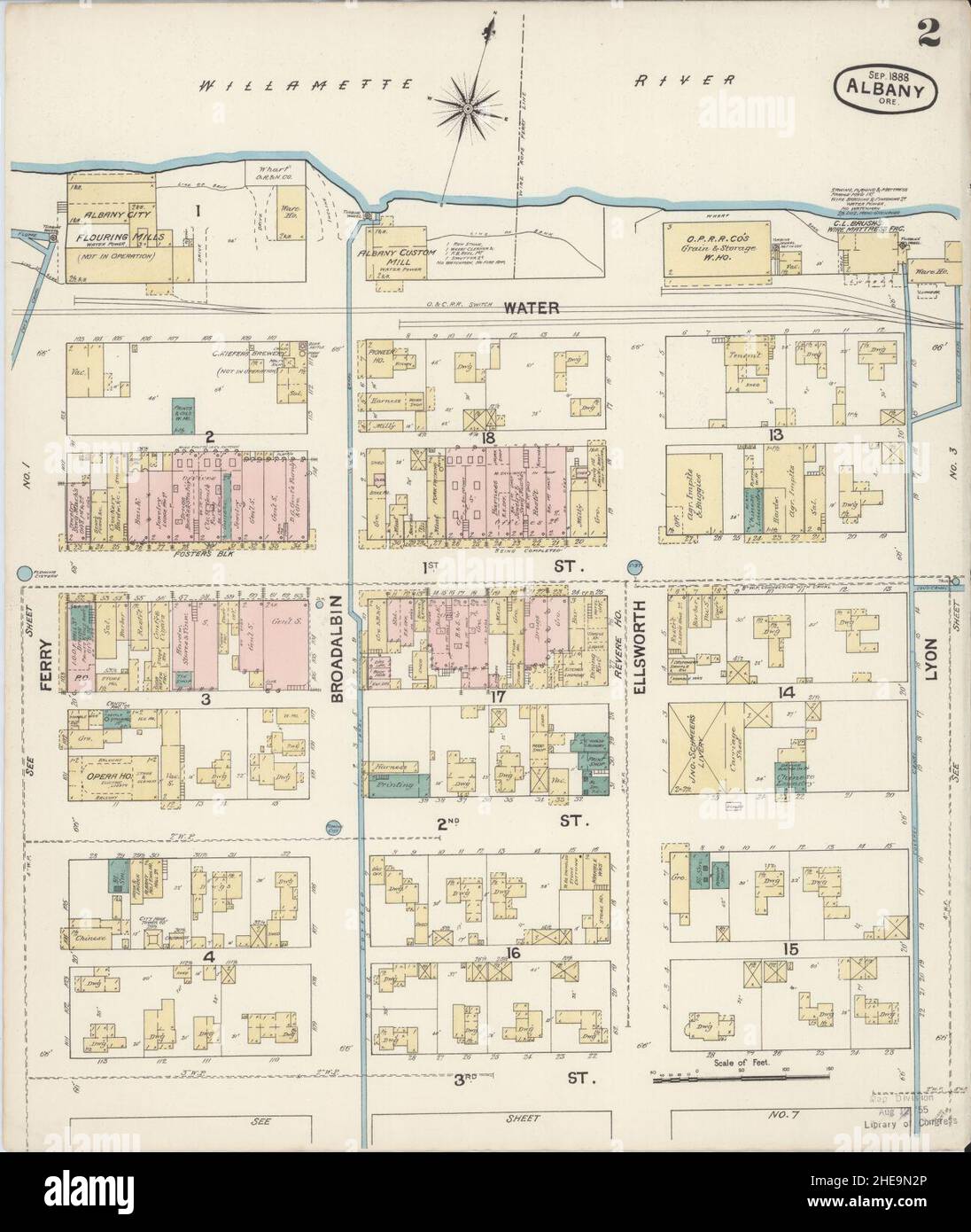 Map of albany oregon hi-res stock photography and images - Alamy
