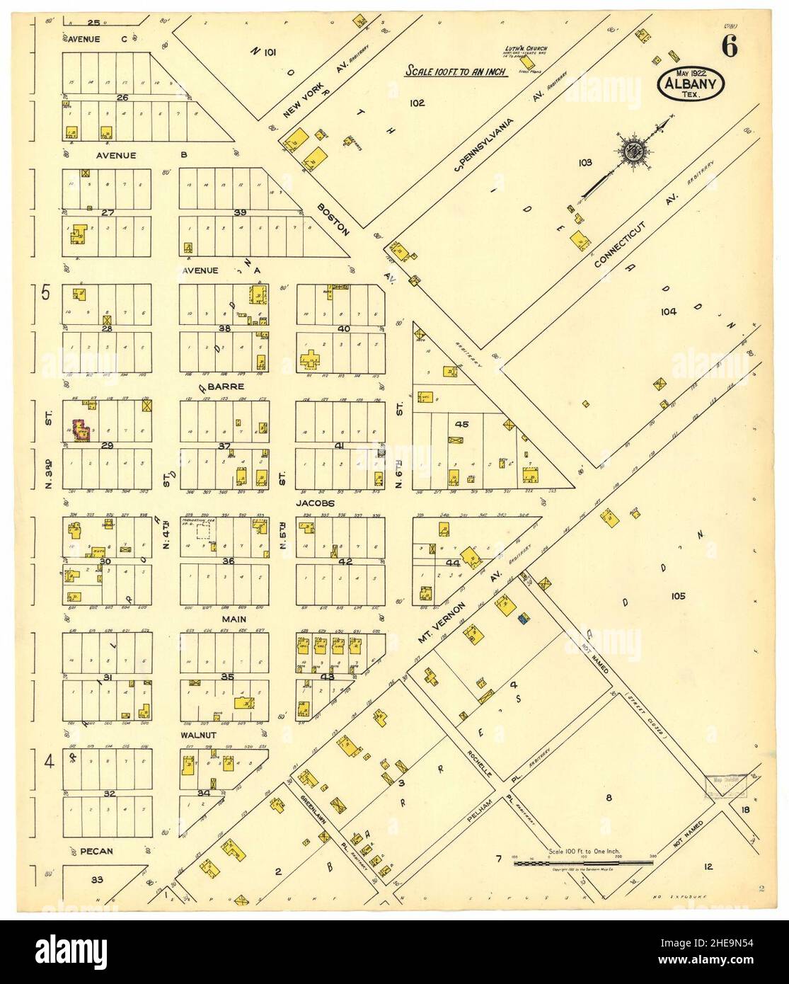 Vintage albany map Cut Out Stock Images & Pictures - Alamy