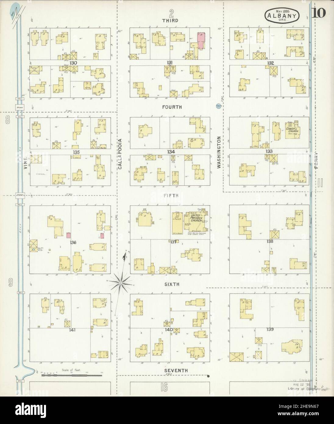 Map of albany oregon hi-res stock photography and images - Alamy