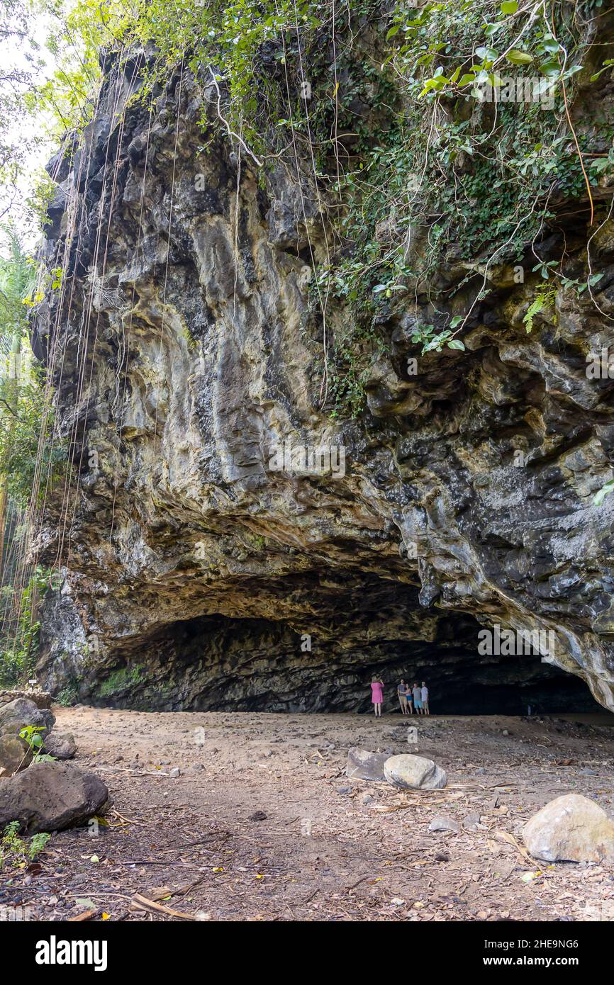Kauai, Hawaii - December 5, 2021: Maniniholo Dry Cave on Kauai Island ...