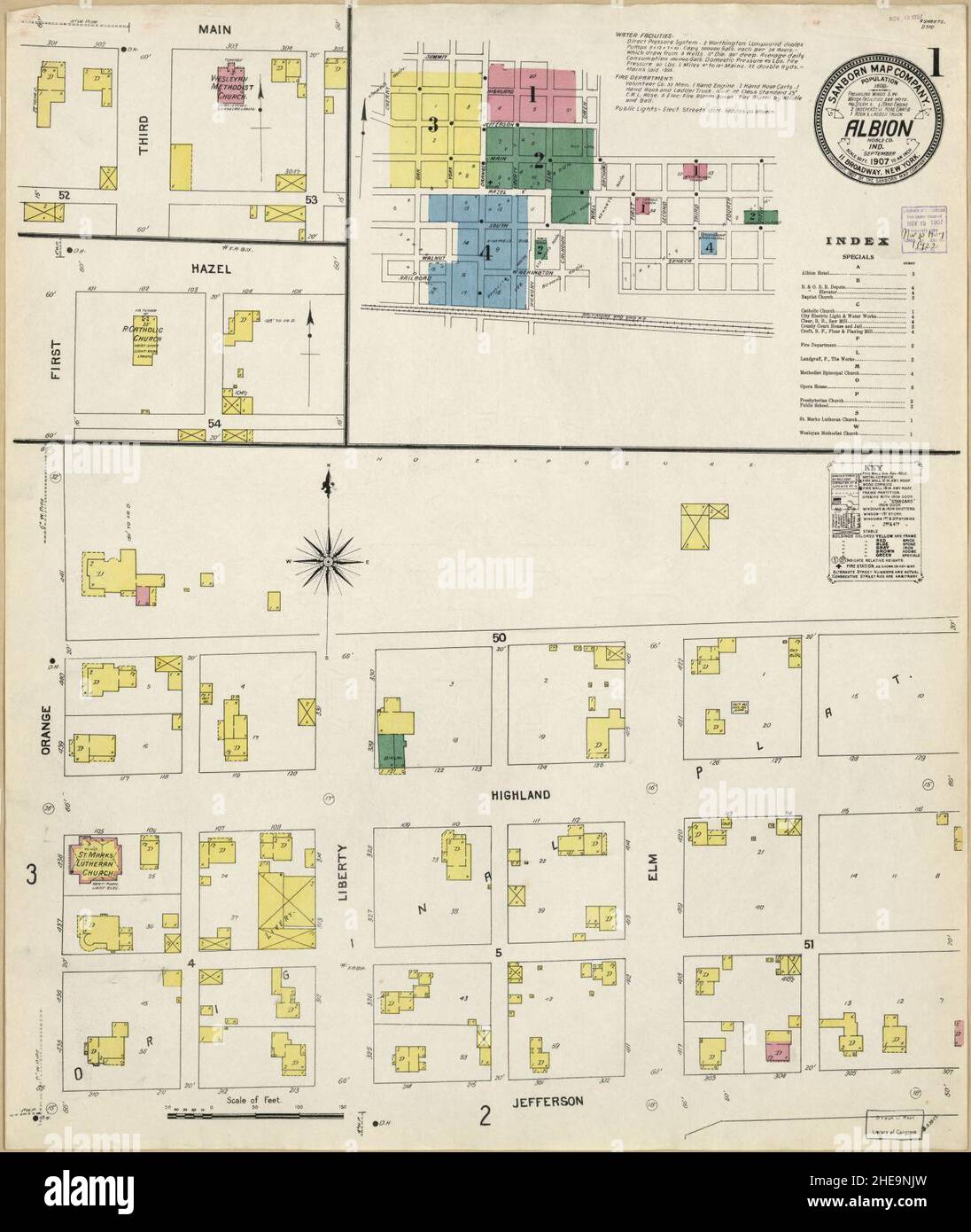 Albion indiana map hi-res stock photography and images - Alamy