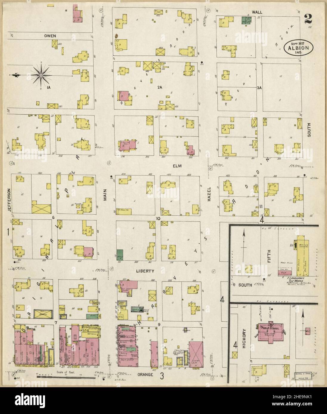 Albion indiana map hi-res stock photography and images - Alamy