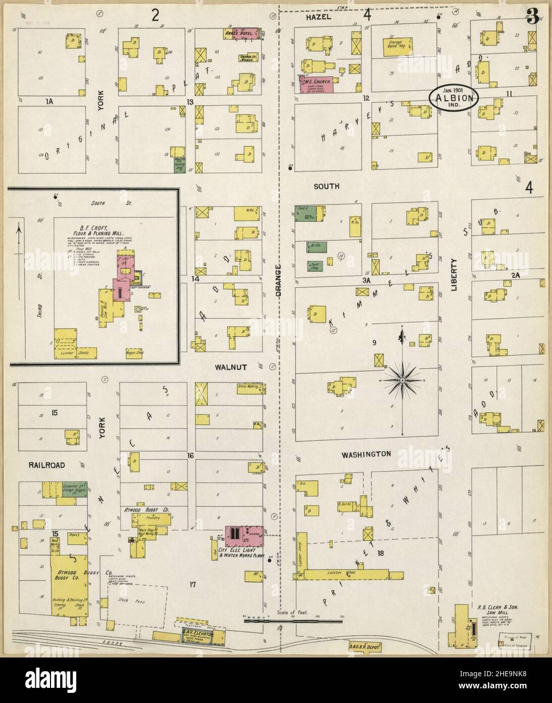 Albion indiana map hi-res stock photography and images - Alamy