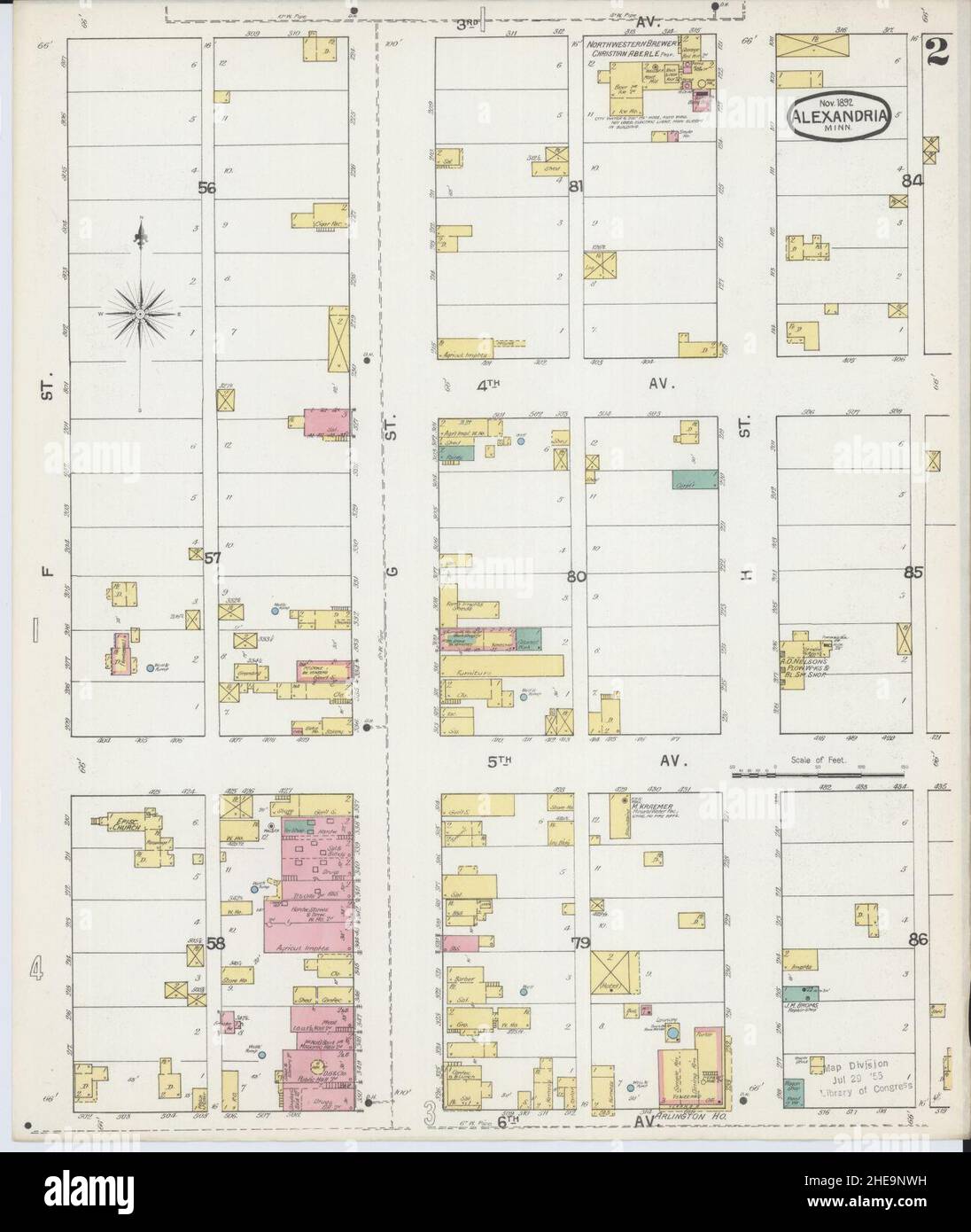 Map of alexandria minnesota hi-res stock photography and images - Alamy