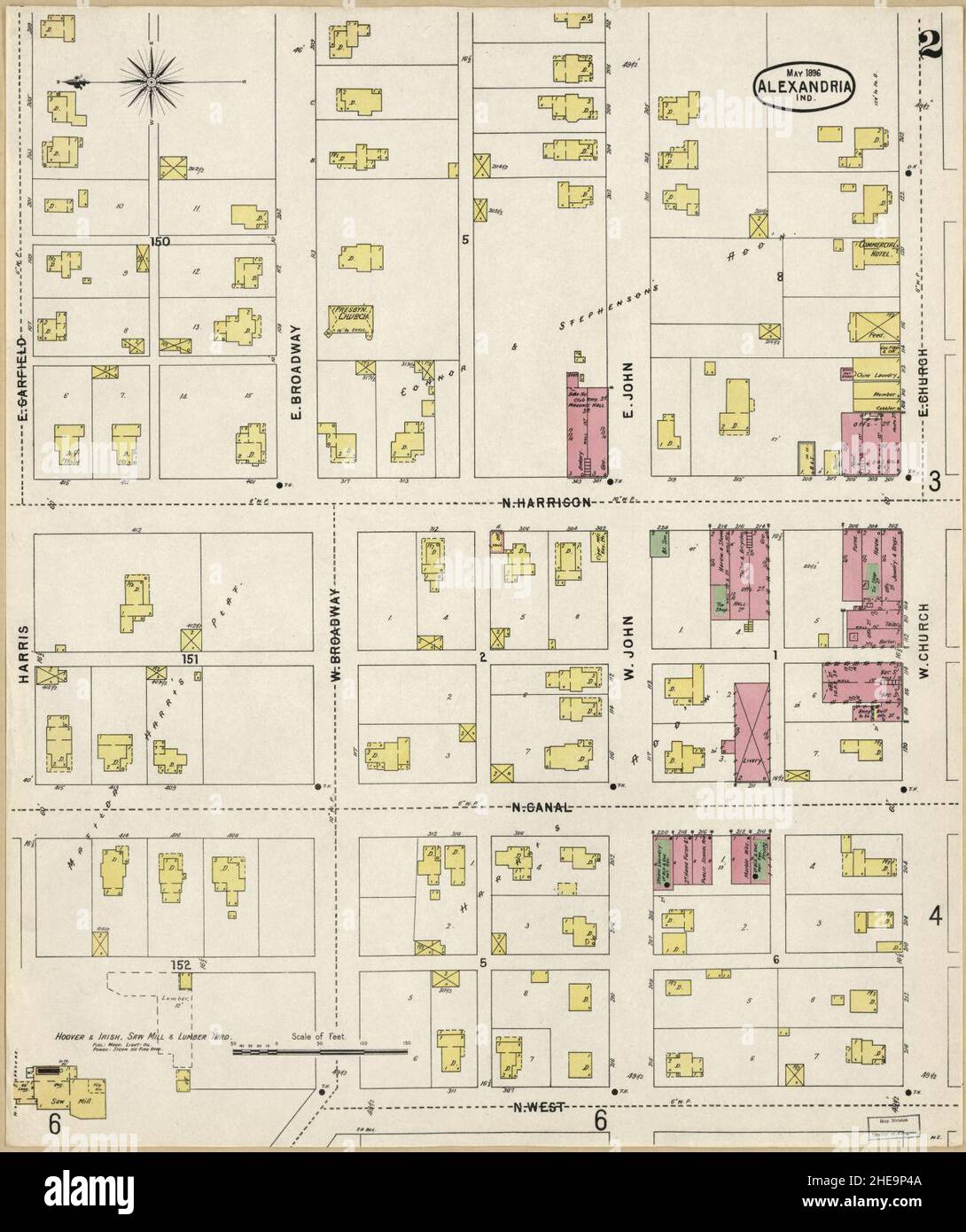 Alexandria indiana map hi-res stock photography and images - Alamy