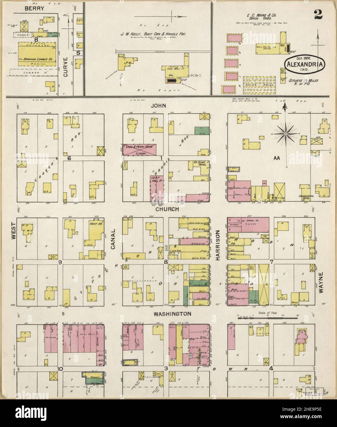 Alexandria indiana map hi-res stock photography and images - Alamy