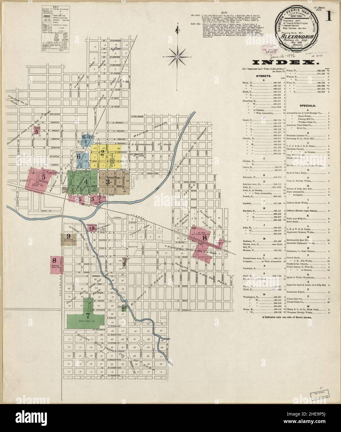 Alexandria indiana map hi-res stock photography and images - Alamy