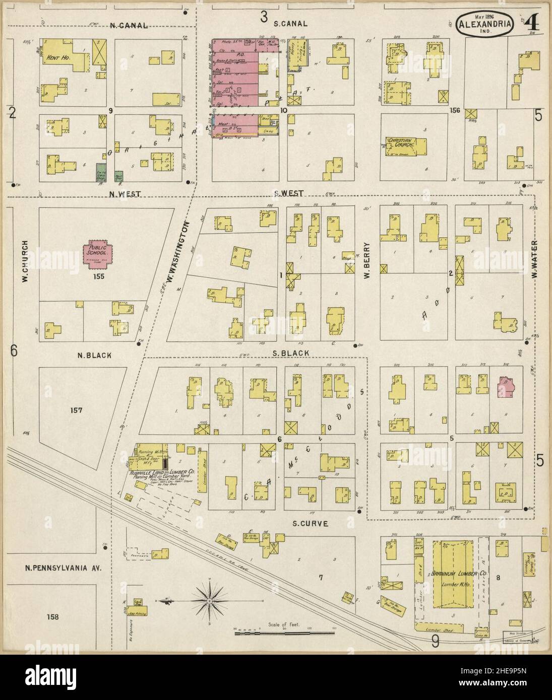 Sanborn Fire Insurance Map from Alexandria, Madison County, Indiana ...