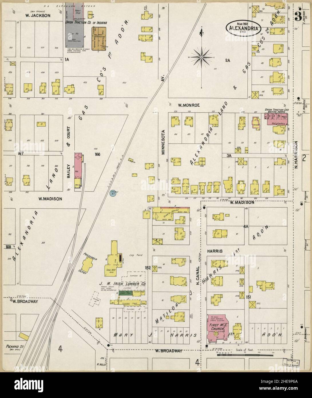 Alexandria indiana map hi-res stock photography and images - Alamy
